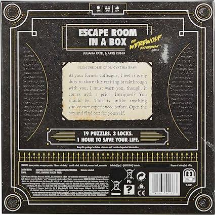 Escape Room In a Box Game the Werewolf Experiment, Mystery with ...