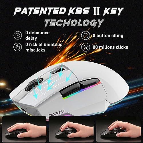 DAREU A955 Lightweight Wireless Gaming Mouse with RGB Charging Dock ...