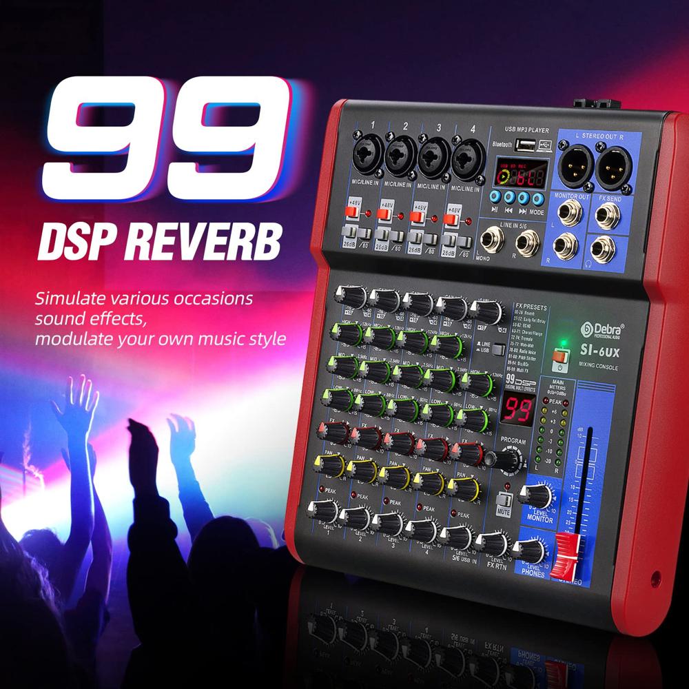 D Debra SI Series Professional Portable Recording Mixer Audio with 99 ...