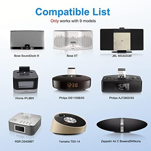 ZIOCOM 8 Pin Bluetooth Adapter Receiver for Bose Sounddock III/XT, JBL ...
