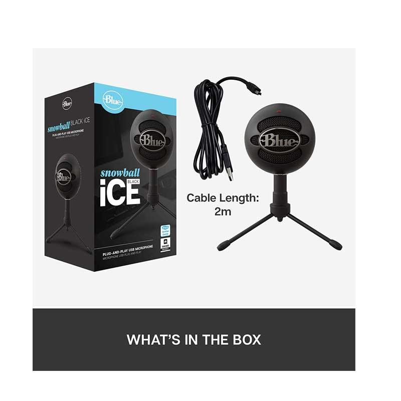 Blue, Micrófono Snowball Black Ice, Usb Mic, Negro. : Precio Guatemala