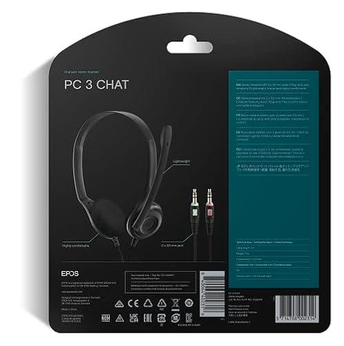 Sennheiser PC 3 Chat - Durable On-Ear Wired Headset - Noise Cancelling ...