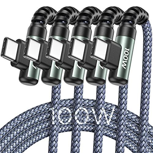 AINOPE Cable USB C a USB C de 100 W, (paquete de 5, 1.6 pies+3.3 F+3.3 ...