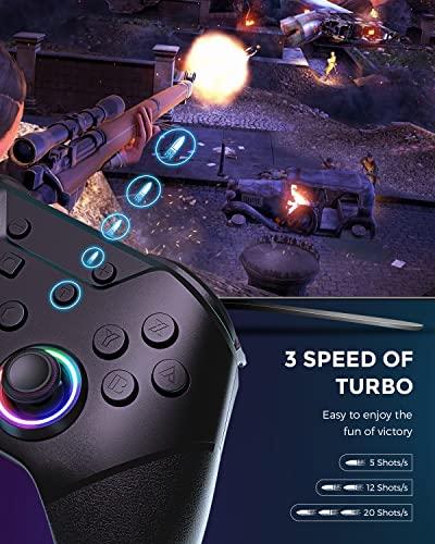 ECHTPower Switch Pro Controller, Switch Wireless Controller with Macro Buttons/6-Axis Gyro ...