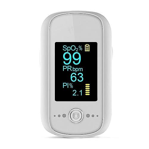 Oxygen Meter Finger Pulse Oximeter, SmileCare Pulse Oximeter Fingertip ...