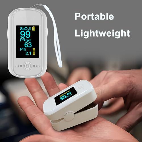Oxygen Meter Finger Pulse Oximeter, SmileCare Pulse Oximeter Fingertip ...