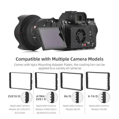 Ventilador de refrigeración para cámara Camnoon FS-04B, sistema de refrigeración externo con 2 ...