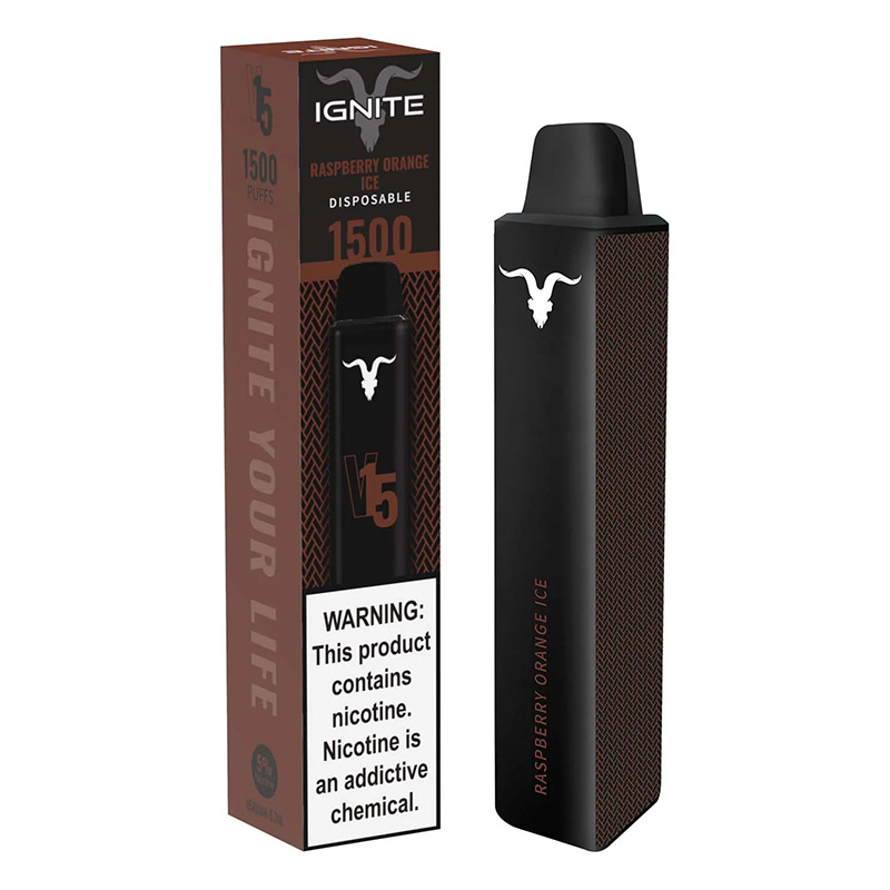 Vape Electronico Ignite V15 1500 Puffs Nic 5G Raspberry Orange Ice ...
