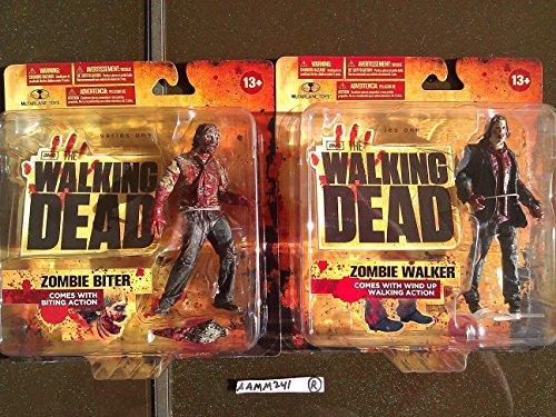 The Walking Dead Figure Tv Series 1 Set (2) Zombie Bitter Zombie Walker ...