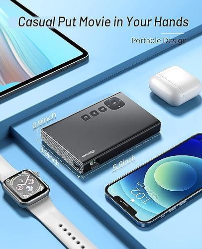 Mini Projector Elephas Dlp Portable Projector With Wifi And Bluetooth 1080p Outdoor Pocket