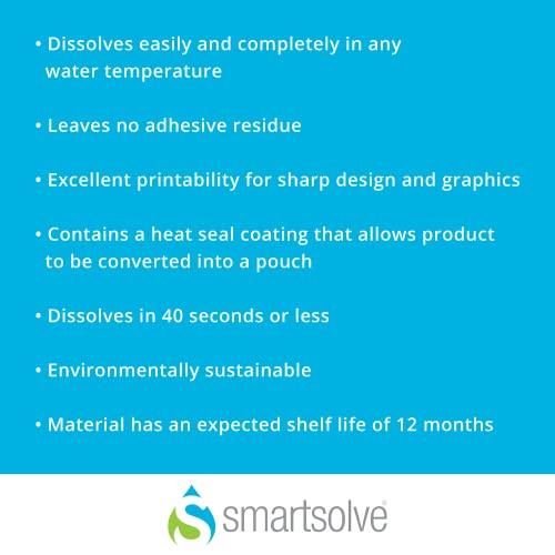 SmartSolve 2X15 Pouch, Size 4” x 5” Rapid Release Water-Soluble Paper ...