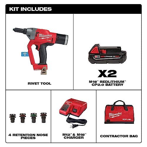 Milwaukee M18 Fuel One Key 18 Volt Lithium Ion Cordless Rivet Tool Kit