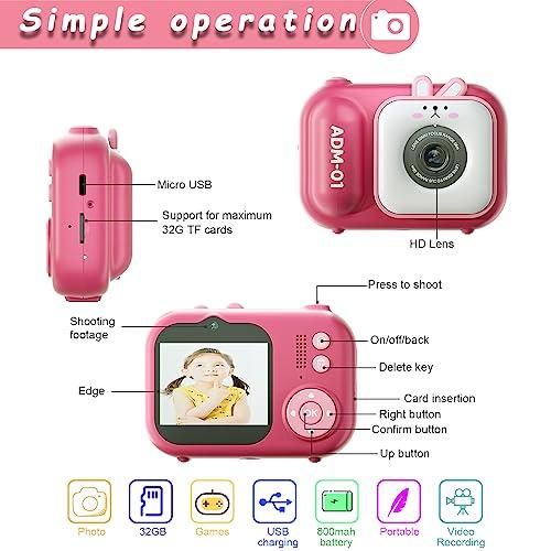 Kids Camera, HD Digital Video Cameras for Toddler,Autism Toys Portable ...