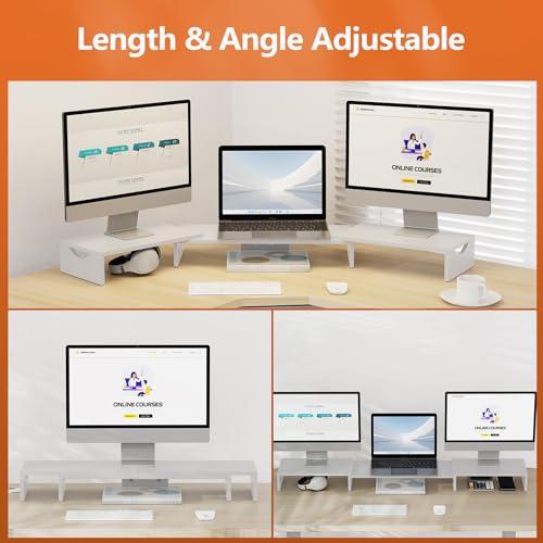Ergofocus Triple Monitor Stand Riser, Extra Long Monitor Riser for 1~2 ...