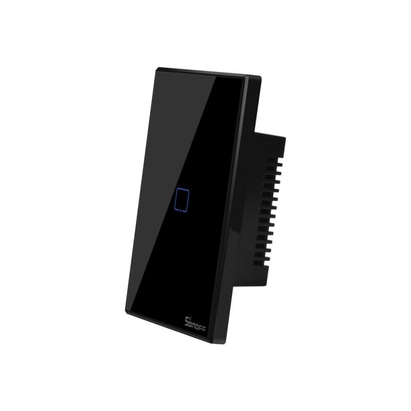 Interruptores táctiles de pared inteligentes Wi-Fi Color Negro 1CH ...