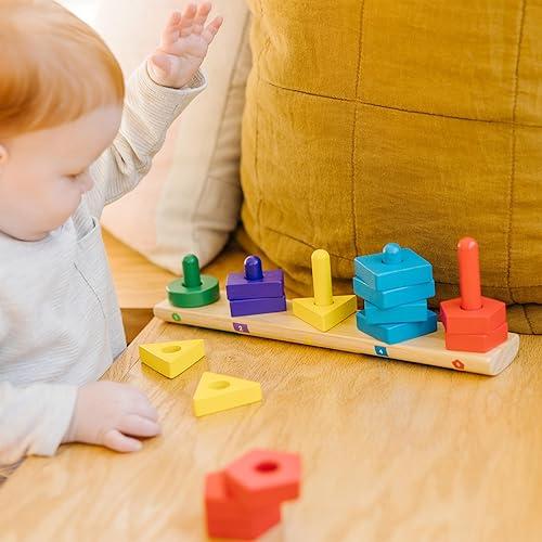 Melissa & Doug Stack and Sort Board - Wooden Educational Toy for age 2 ...