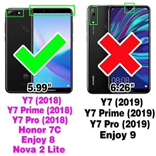 Asuwish Phone Case for Huawei Y7 2018/Y7 Prime 2018/7Y Pro/Honor 7C with Tempered Glass Screen ...