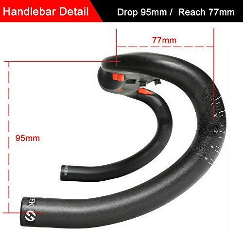 TOSEEK US-Stock Road Bike Drop Bar Handlebar 400/420/440mm, Full Carbon ...