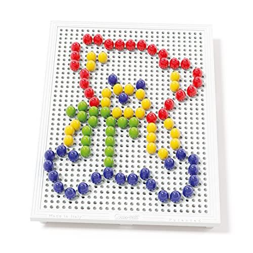 Quercetti Fantacolor Basic Pegboard Toy - 100 Pieces with 10mm Pegs in ...