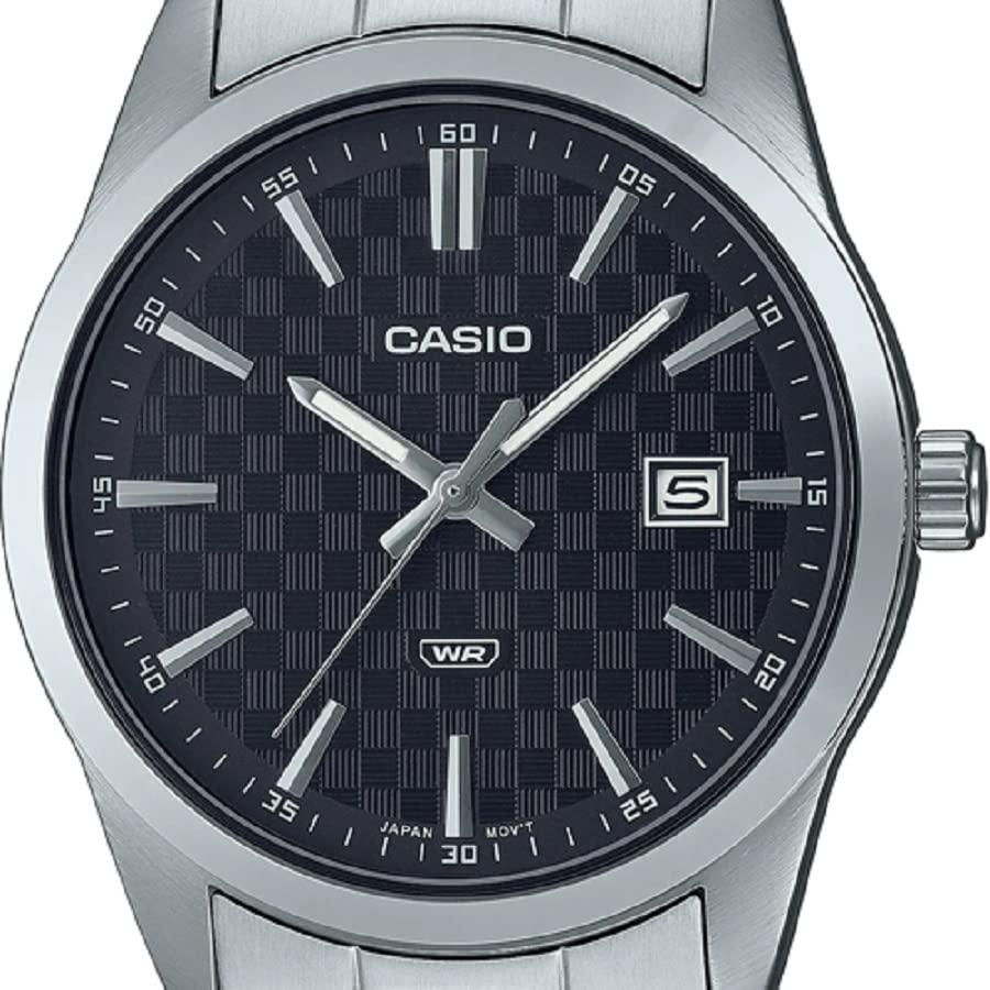 Casio MTP-VD03D-1A Mens Standard Stanless Steel Black Dial 3-Hand Analog Watch : Precio Guatemala