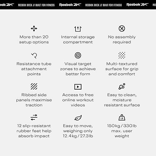 Reebok Fitness Multipurpose Adjustable Aerobic and Strength Training ...