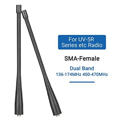 Baofeng UV-5R Antena de radioaficionado de doble banda VHF UHF 136-174MHz 400-520MHz Antena de ...