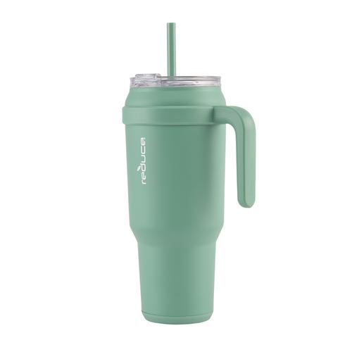 Termo Para Viajes Con Pajilla Y Tapa 2 Unidades Color Verde Y Beige ...