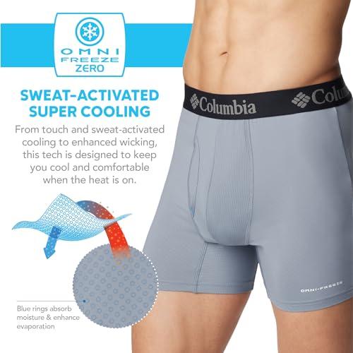 Columbia Omni Freeze Zero Boxer Brief para hombre, paquete de 3 - Tamaño grande - Color negro ...