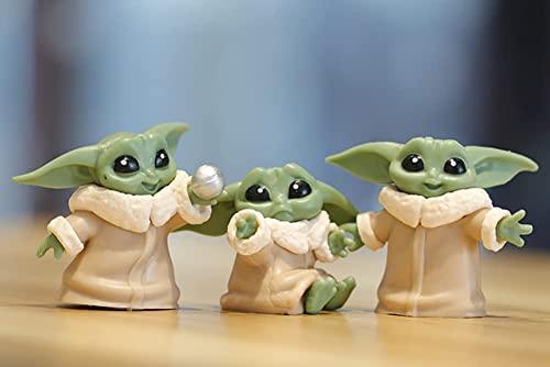 Happay 6PCS Baby Yoda Set, 2.2-Inch Action Figures, Adorable Dolls for ...