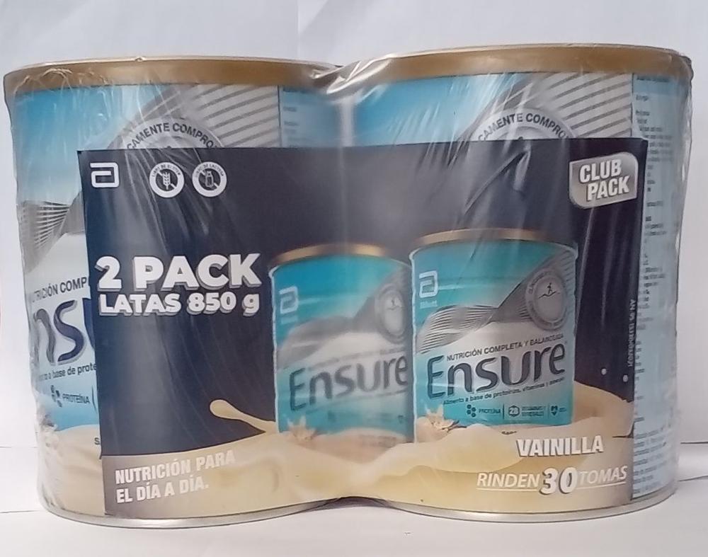 Ensure Suplemento Nutricional Vainilla 2 Unidades, 850 G : Precio Guatemala