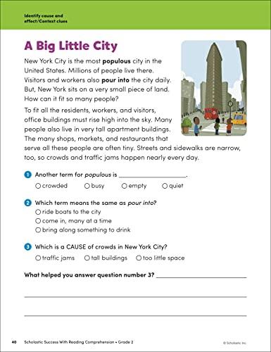 Scholastic Success with Reading Comprehension Grade 2 Workbook ...
