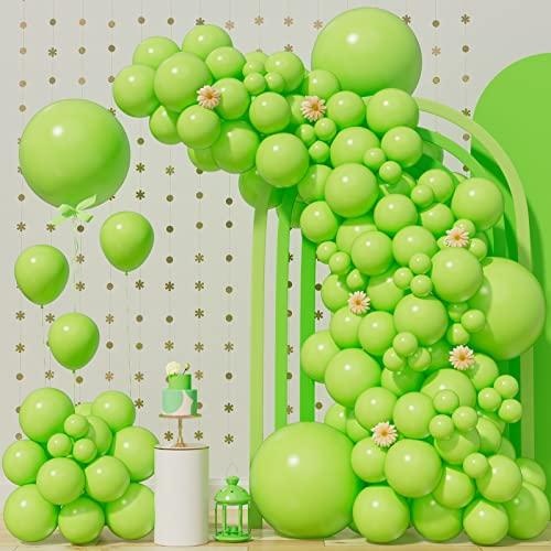 140 piezas de globos verde lima, kit de arco de guirnalda de globos ...