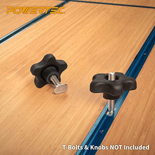 POWERTEC 71118 24 Inch Double-Cut Profile Universal T-Track with ...