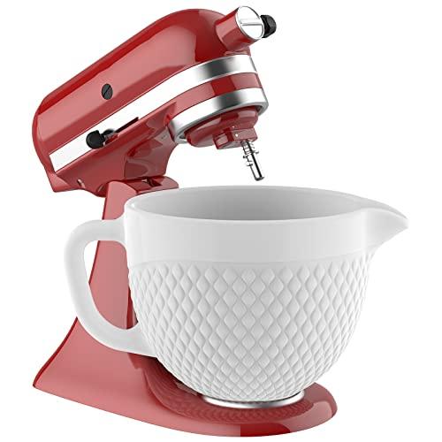 Gvode Ceramic Mixer Attachment Fit 4.5-5Q Tilt-Head Stand Mixers Bowl ...