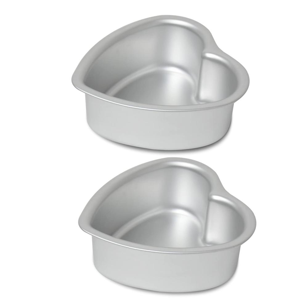 kefyixc Heart-shaped cake pan, heart-shaped cake tin, aluminum, 6-inch ...