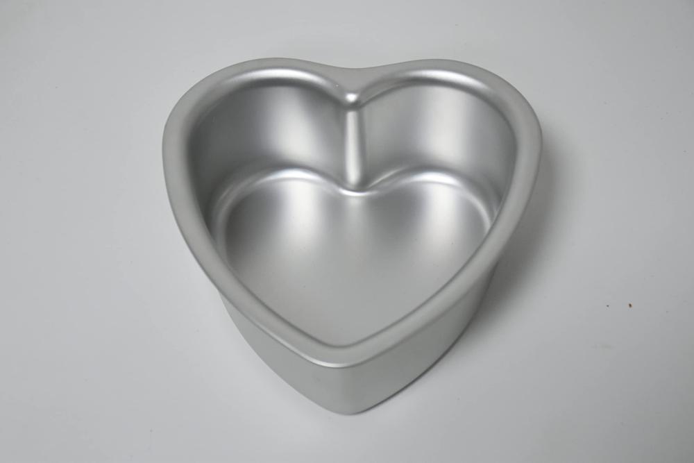 kefyixc Heart-shaped cake pan, heart-shaped cake tin, aluminum, 6-inch ...