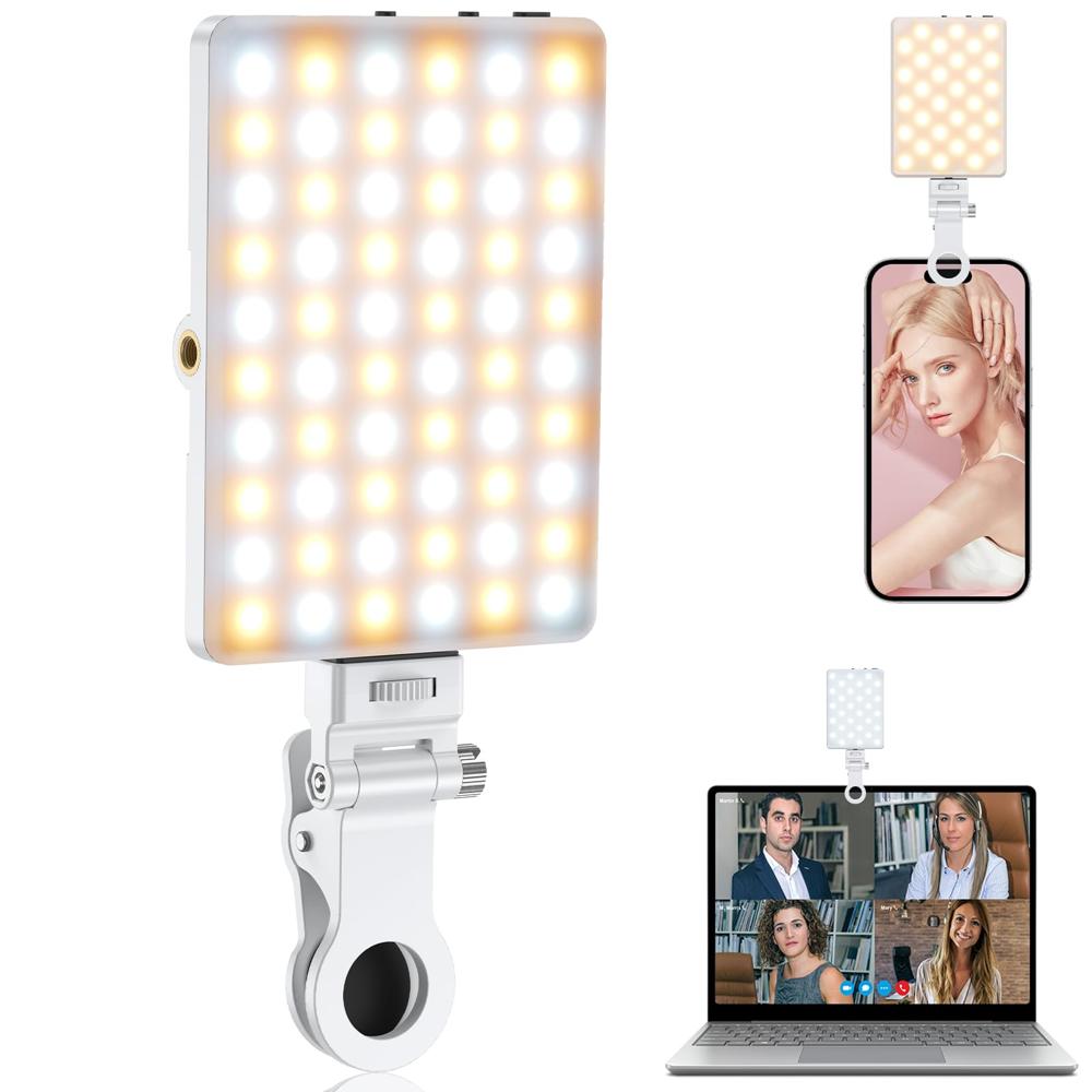 TONEOF Portable Selfie Light,Rechargable 60 LED Phone Light with Clip ...
