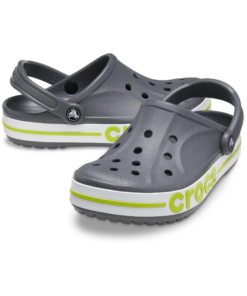 Crocs Unisex-Adult Bayaband Clogs, Slate Grey/Lime Punch, 10 Men/12 Women : Precio Costa Rica