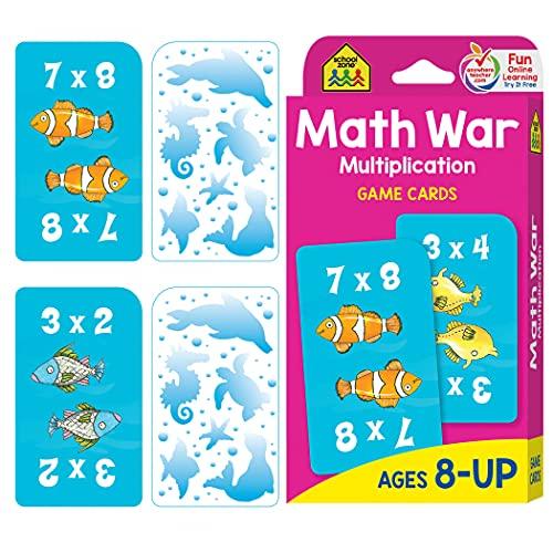 School Zone - Math War Multiplication Game Cards - Ages 8+, 3rd Grade ...