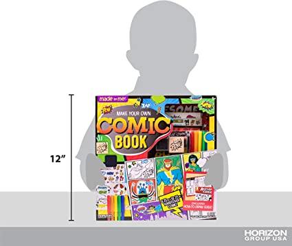 Made By Me Make Your Own Comic Book Storytelling Kit para niños, 15 ...