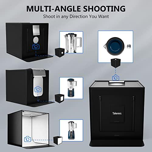 Fotografía con caja de luz fotográfica, Takerers bicolor regulable, kit de carpa para fotografía ...