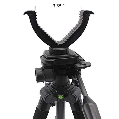 Higoo Rifle Shooting Rest Tripod with V Yoke Bracket V Shaped Gun Rack ...