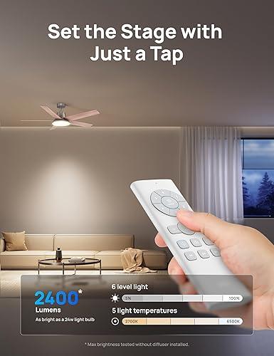 Dreo Ceiling Fans with Lights and Remote, 52 Inch, 6 Speeds, 5 Color ...