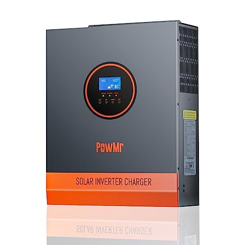 PowMr Solar hybrid Inverter 3000W 24VDC to 110VAC, 3KW Off-Grid Hybrid Inverter with 80A MPPT ...