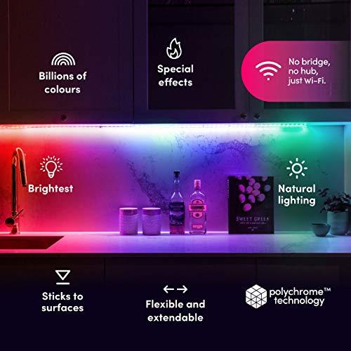 LIFX Lightstrip Color Zones, Wi-Fi Smart LED Light Strip, a todo color con Polychrome Technology ...