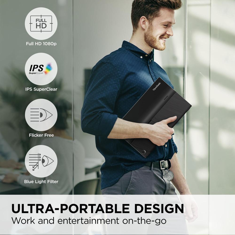 Mini Pc ViewSonic VA1655 15.6" Portable Monitor - 1080p IPS USB-C ...