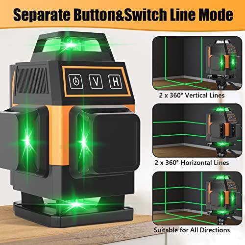 OMMO Laser Level, 16 Lines Green Laser Level Self Leveling Tool, 150ft ...