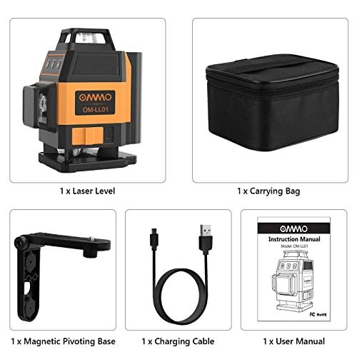 OMMO Laser Level, 16 Lines Green Laser Level Self Leveling Tool, 150ft ...