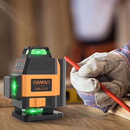 OMMO Laser Level, 16 Lines Green Laser Level Self Leveling Tool, 150ft ...