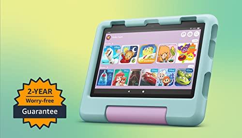 Amazon Fire HD 8 Kids tablet, 8 HD display, ages 3-7, includes 2-year ...